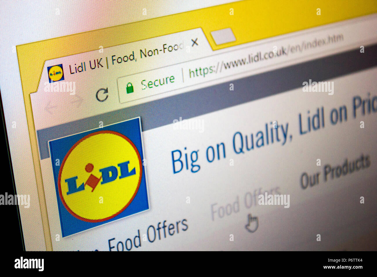 Website - LIDL, Supermarket Stock Photo - Alamy
