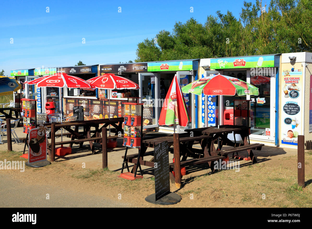 Heacham beach cafe, Norfolk, ice cream, burgers, hot dogs, chips ...