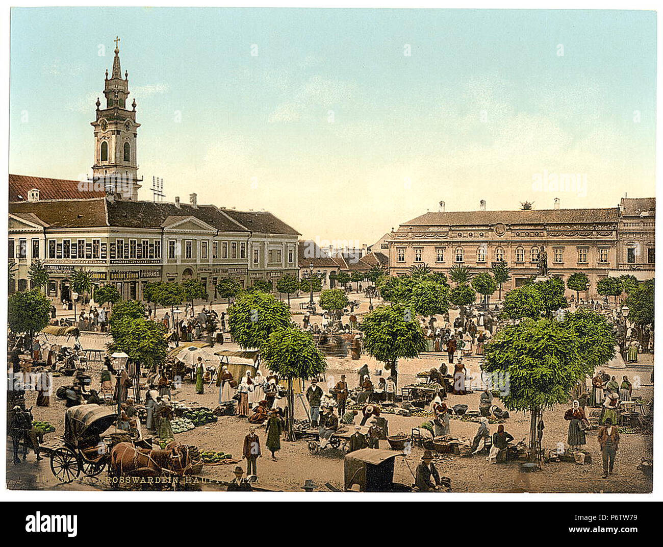 Vintage street scene or city view vintage photography from the early ...