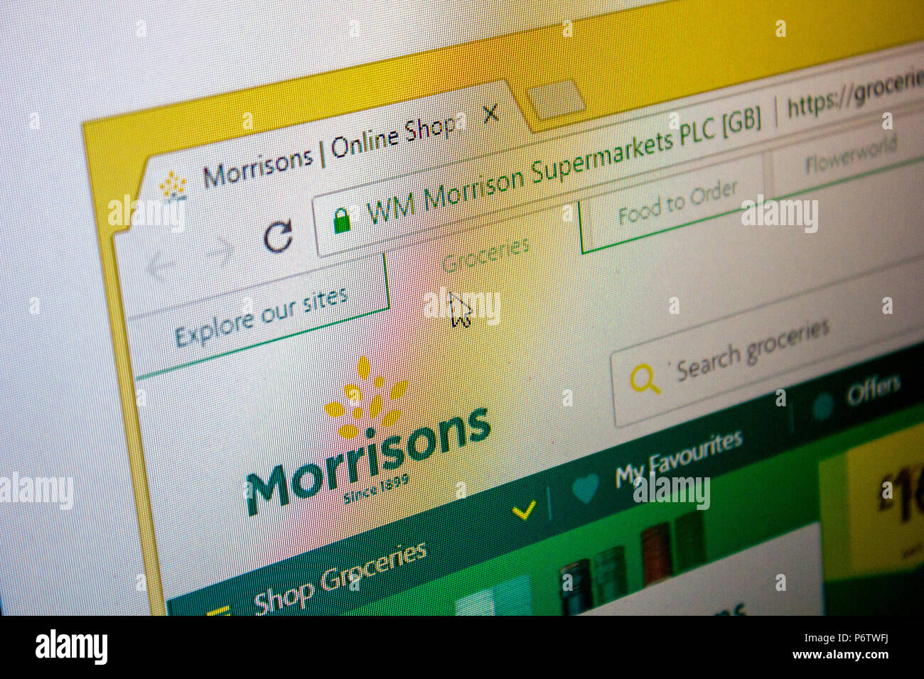 Website - Morrisons Stock Photo - Alamy