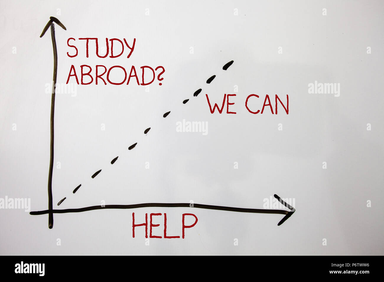 Writing note showing Study Abroad Question We Can Help. Business photo ...