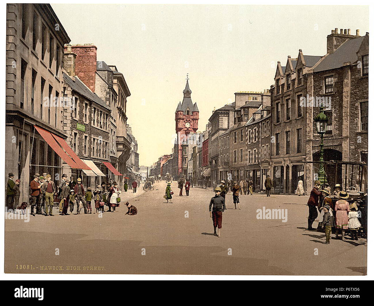 Vintage street scene or city view vintage photography from the early ...