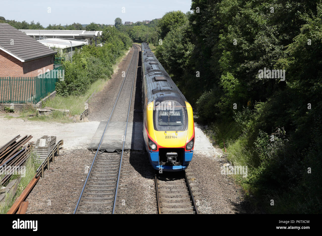 East Midlands passenger train from Sheffield to London at Millhouses UK ...