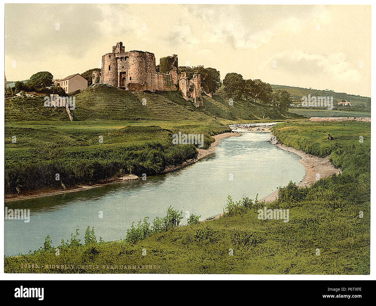 a vintage photo of an old Castle, Manor or Abbey Stock Photo - Alamy