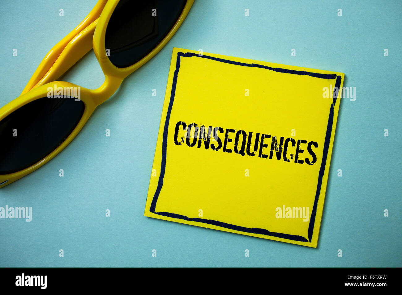 Writing note showing Consequences. Business photo showcasing Result ...