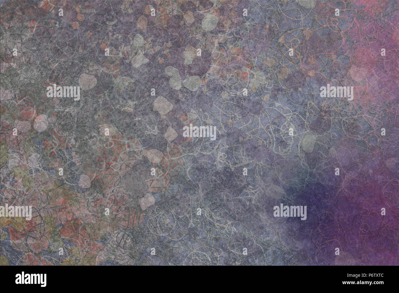 Grunge & rough. Color abstract pattern, generative blended messy shapes ...