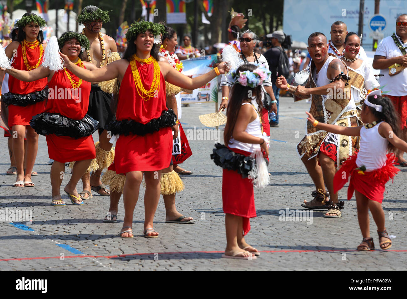 The participants of Tropical carnival 2018 in Paris , France. Over ...