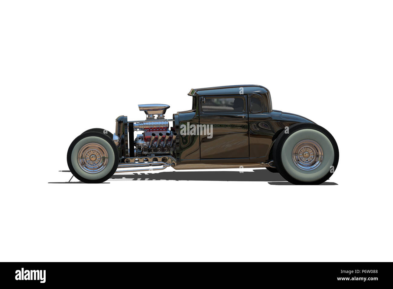 Hot Rod 3D render Stock Photo - Alamy