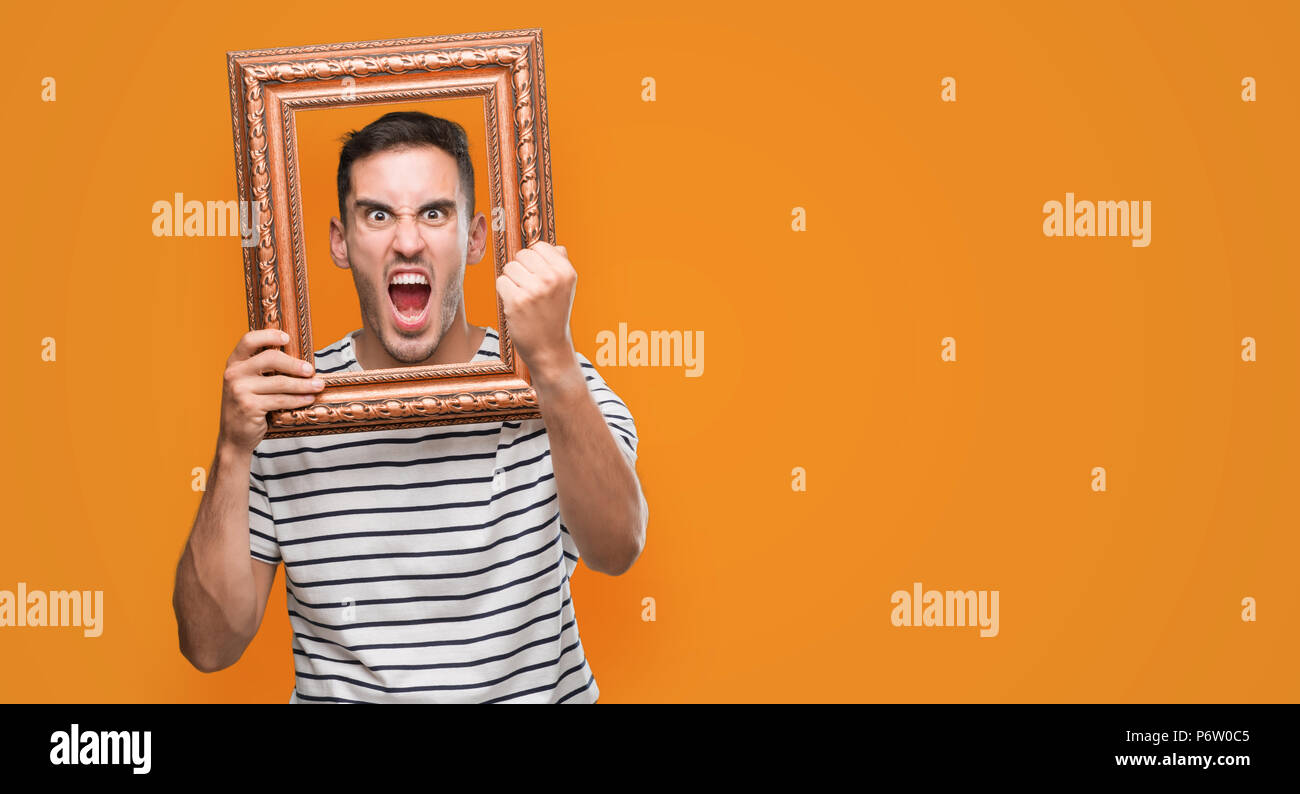 Man frame unhappy picture hi-res stock photography and images - Alamy