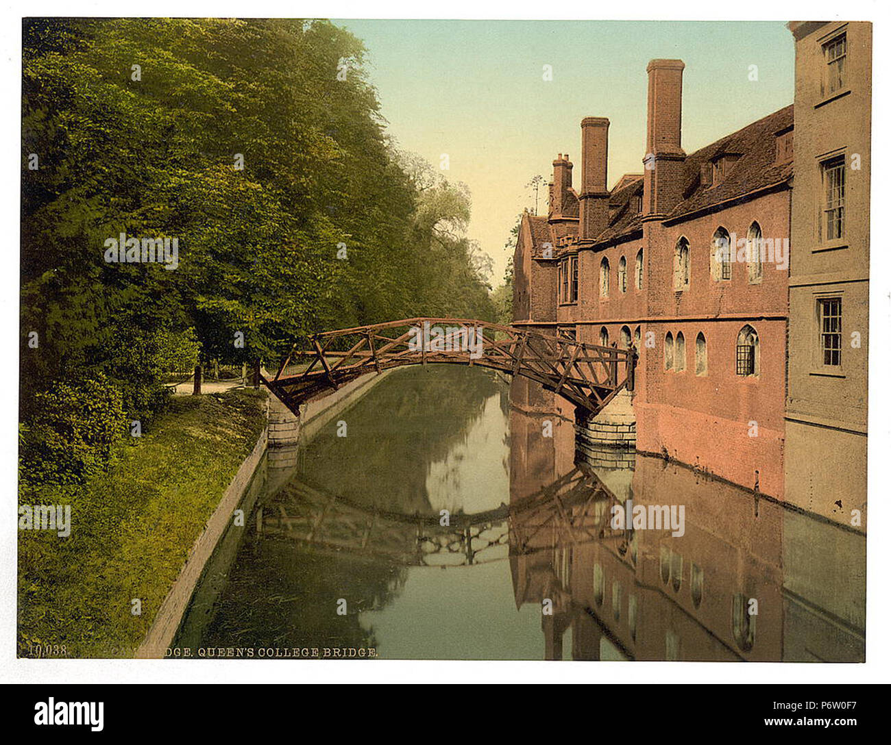 vintage photo factory with iron bridge Stock Photo - Alamy