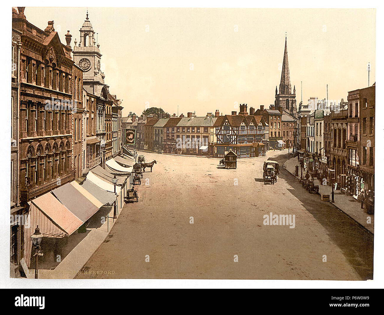 Vintage street scene or city view vintage photography from the early ...