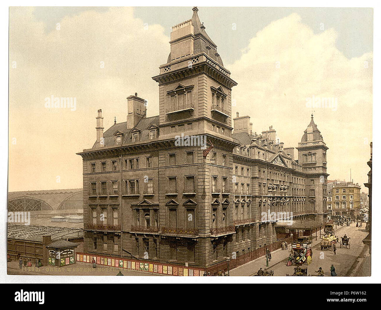 Vintage street scene or city view vintage photography from the early ...