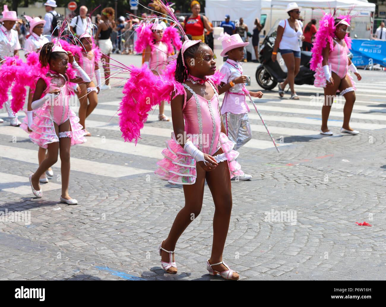 The participant of Tropical carnival 2018 in Paris , France. Over 4,000 ...