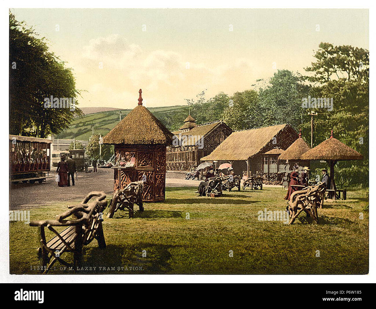 Vintage street scene or city view vintage photography from the early ...