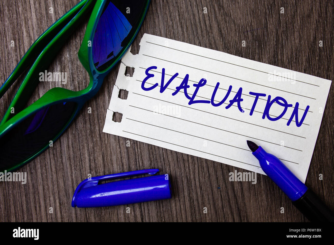 Word writing text Evaluation. Business concept for Judgment Feedback ...