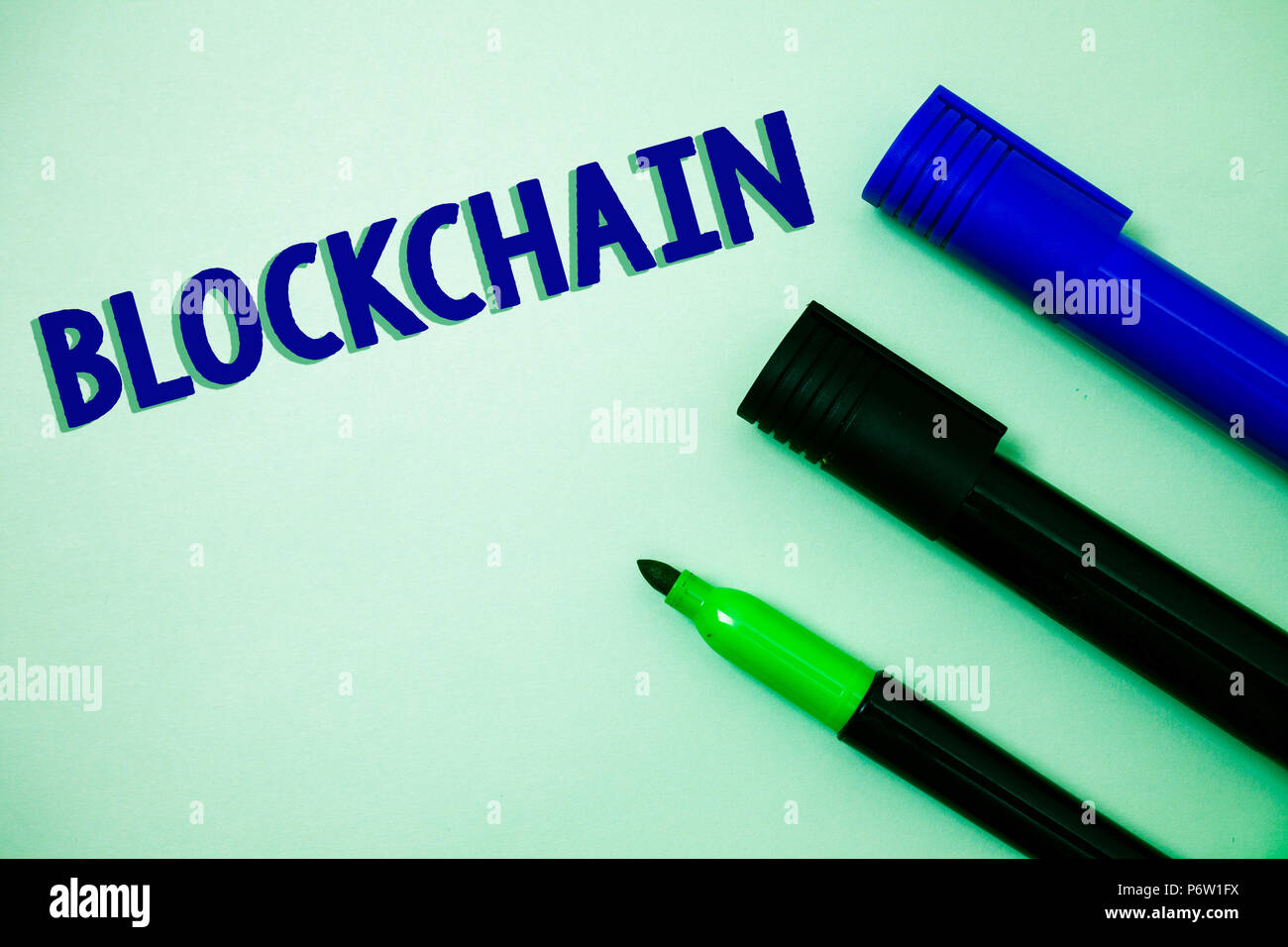 Handwriting text writing Blockchain. Concept meaning Register Log ...