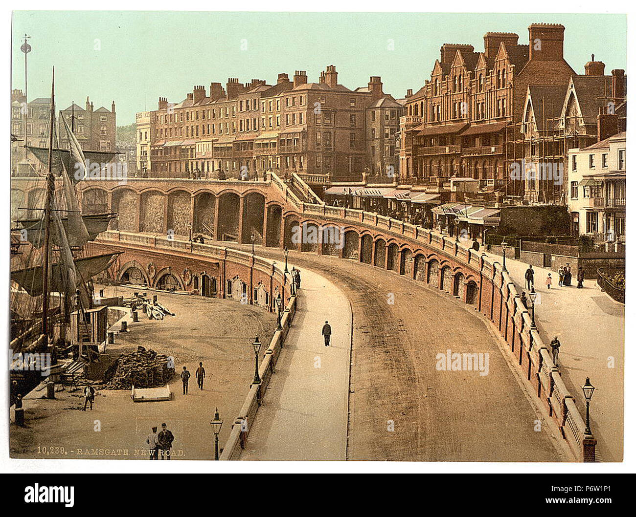 Vintage street scene or city view vintage photography from the early ...