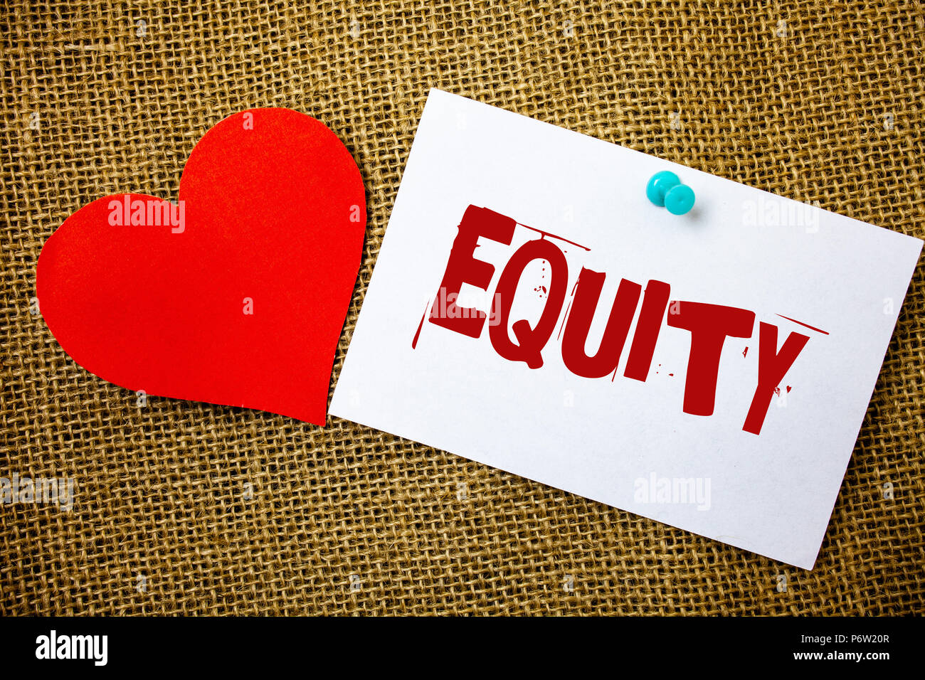 Conceptual hand writing showing Equity. Business photo text Value of a ...