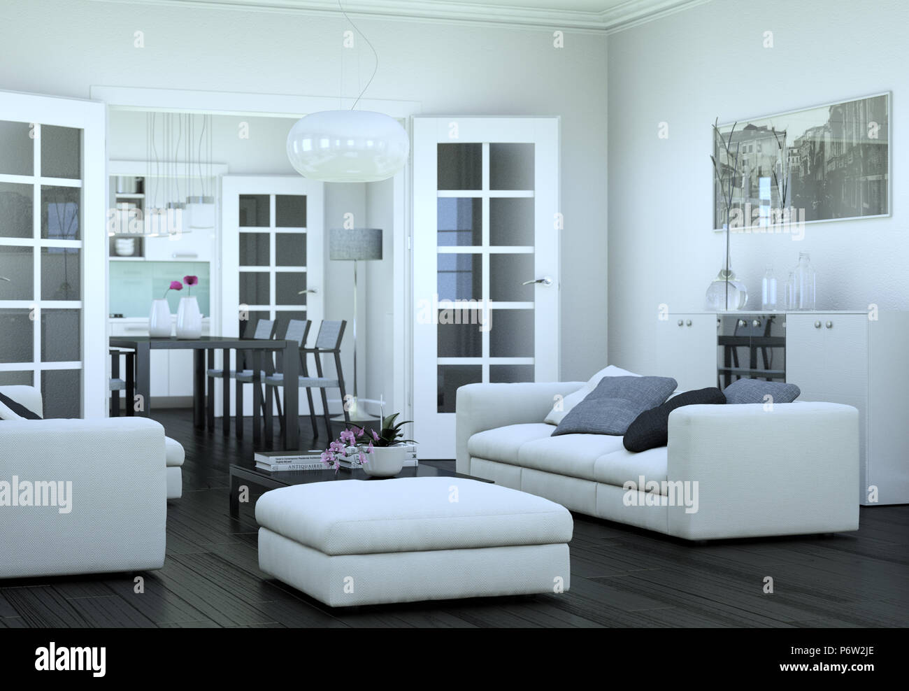 modern bright interior design appartment Stock Photo - Alamy
