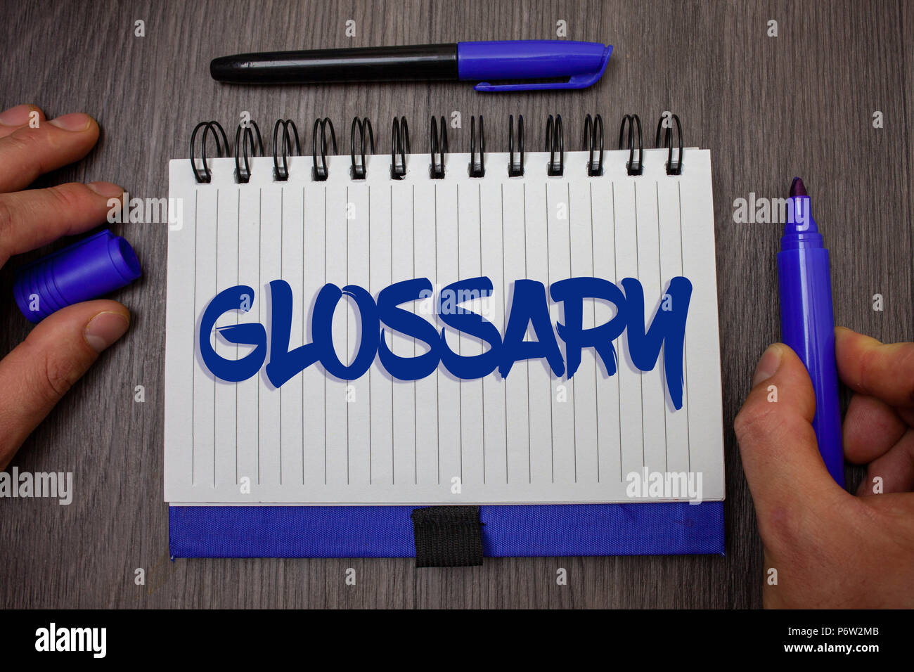 Word writing text Glossary. Business concept for Alphabetical list of ...