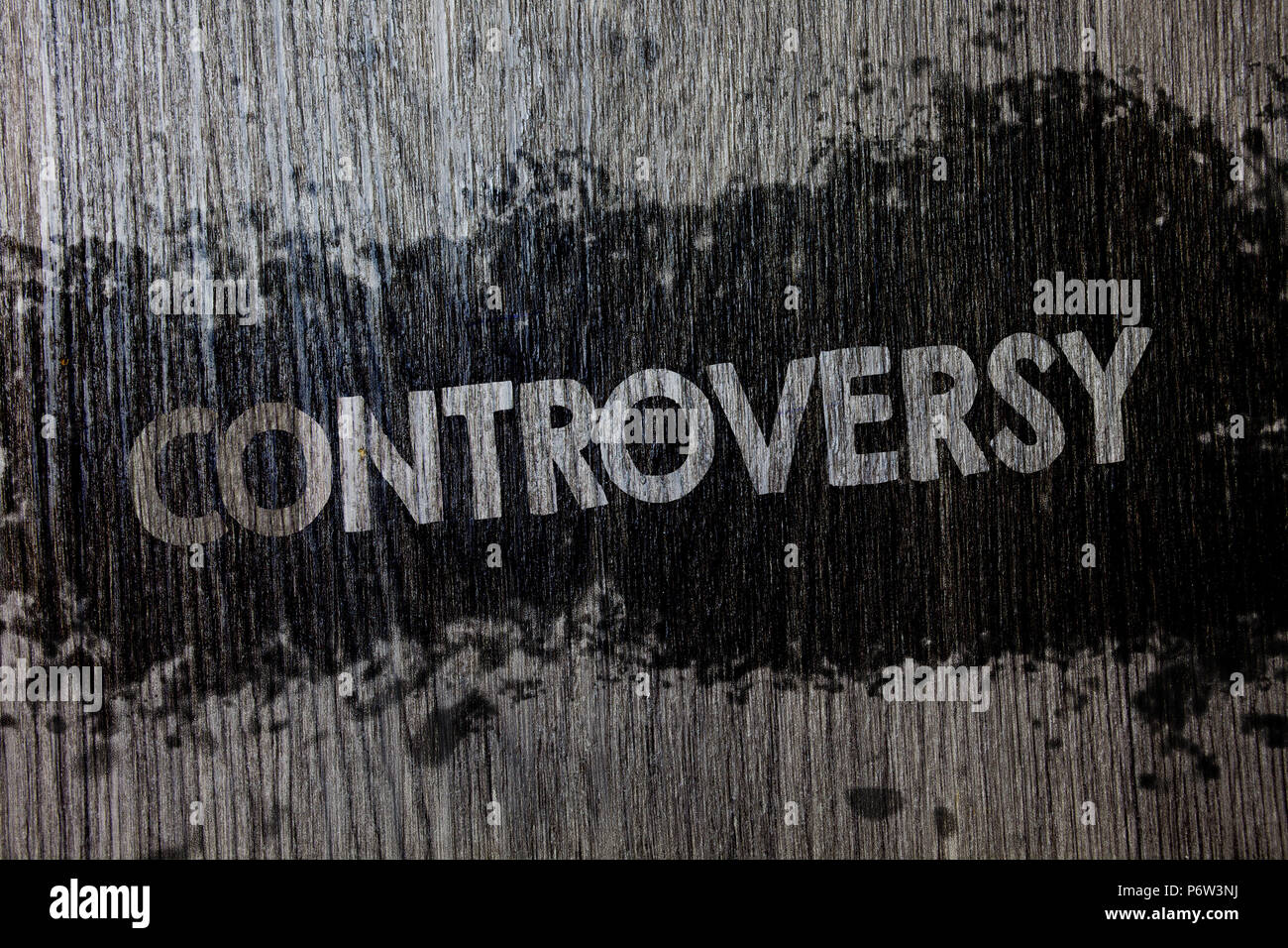 Text sign showing Controversy. Conceptual photo Disagreement or ...