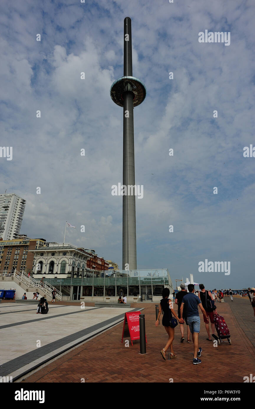 British Airways i360 observation tower on Brighton Seafront, English ...