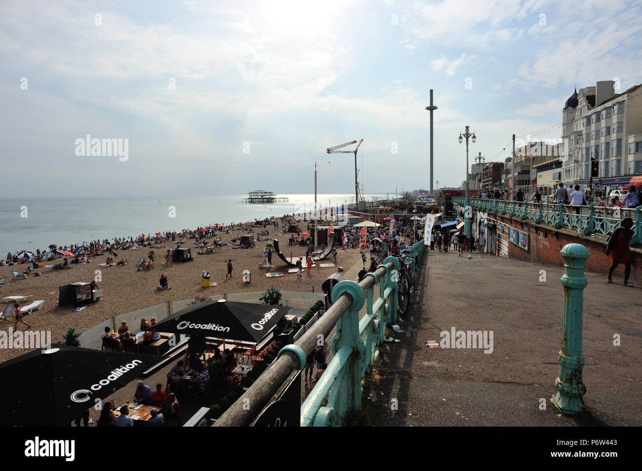 English Seaside Town, Brighton & Hove, East Sussex, England, UK Stock ...
