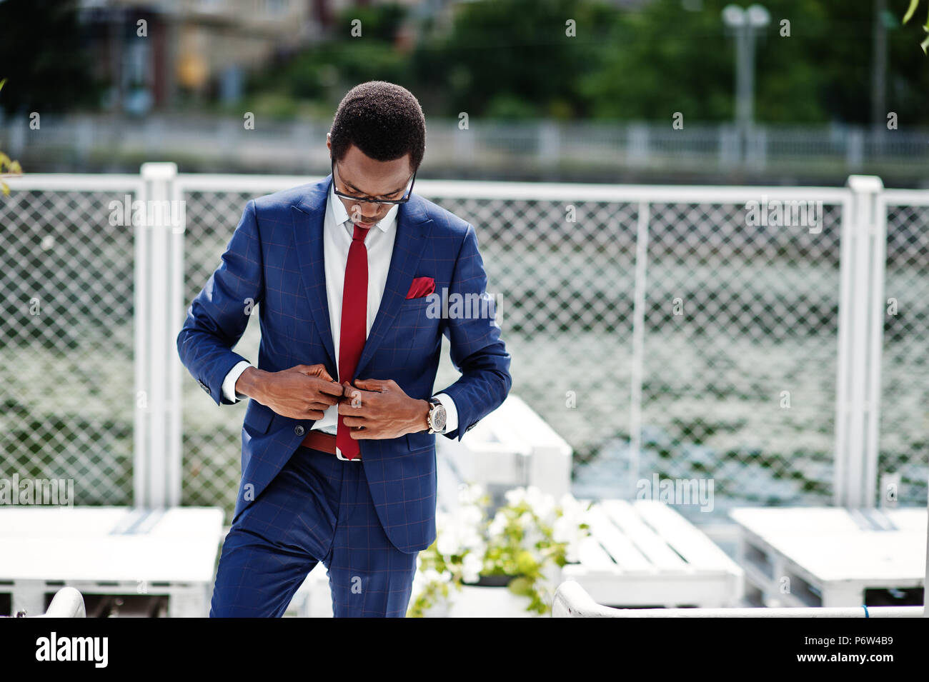 African american happy successful man at suit. Rich black business man ...
