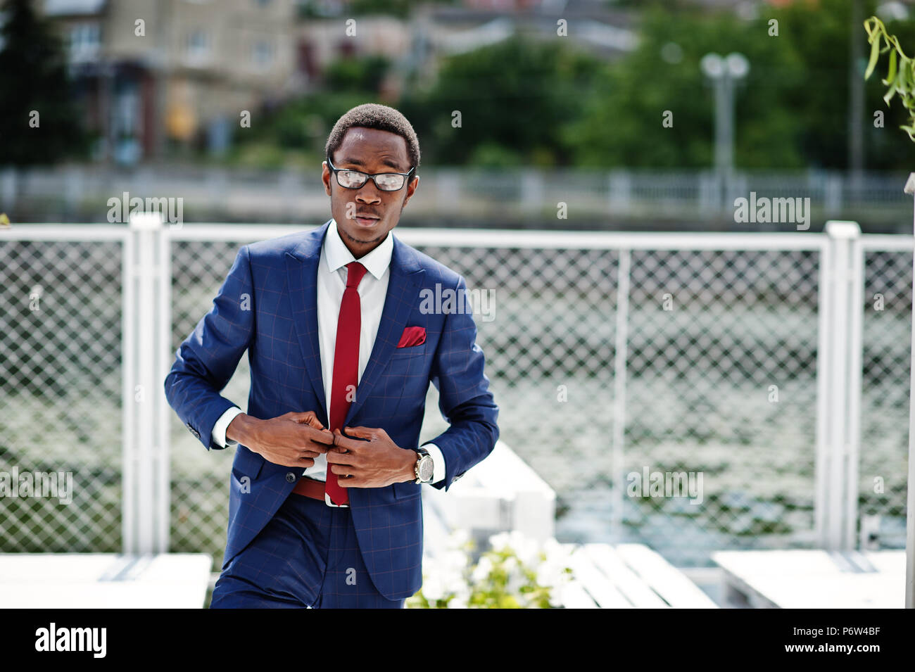African american happy successful man at suit. Rich black business man ...