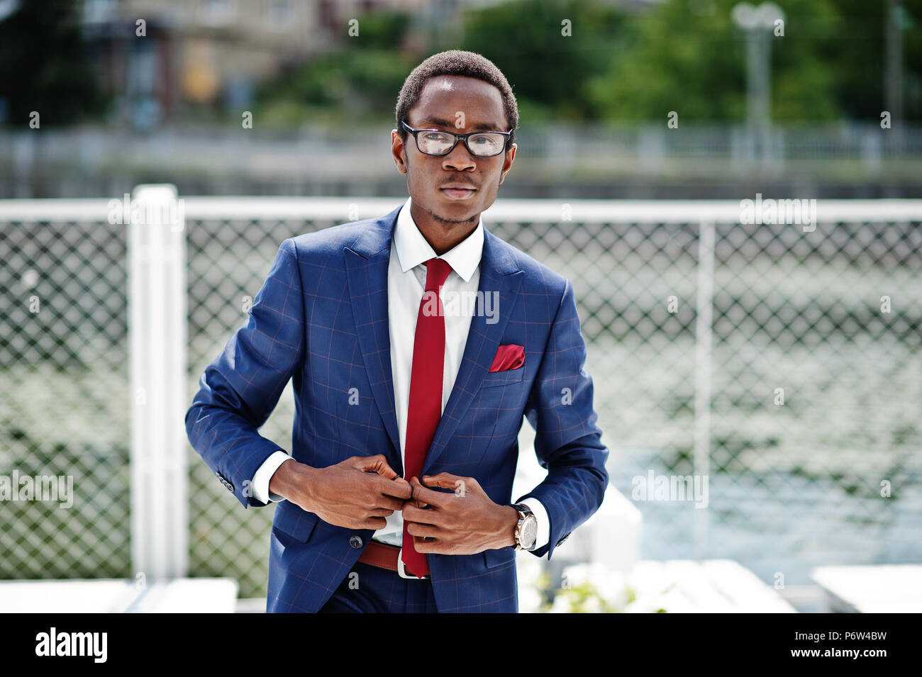 African american happy successful man at suit. Rich black business man ...