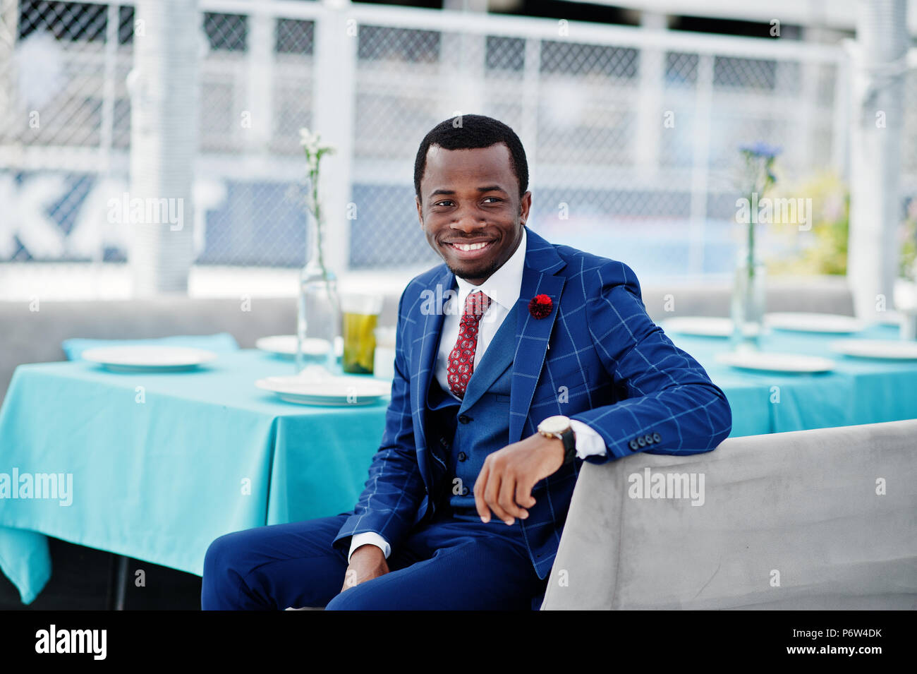 African american happy successful man at suit. Rich black business man ...