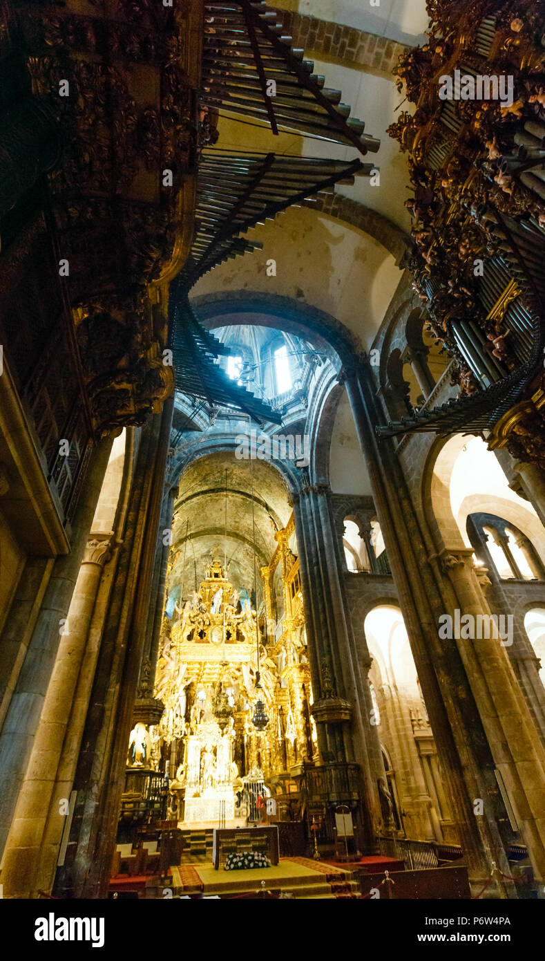 Santiago de compostela cathedral interior hi-res stock photography and ...