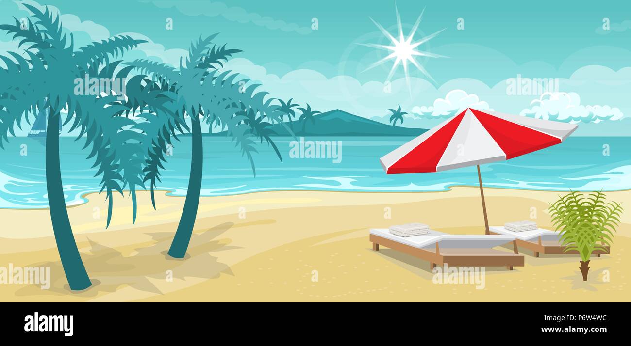 Pastel beach horizon Stock Vector Images - Alamy