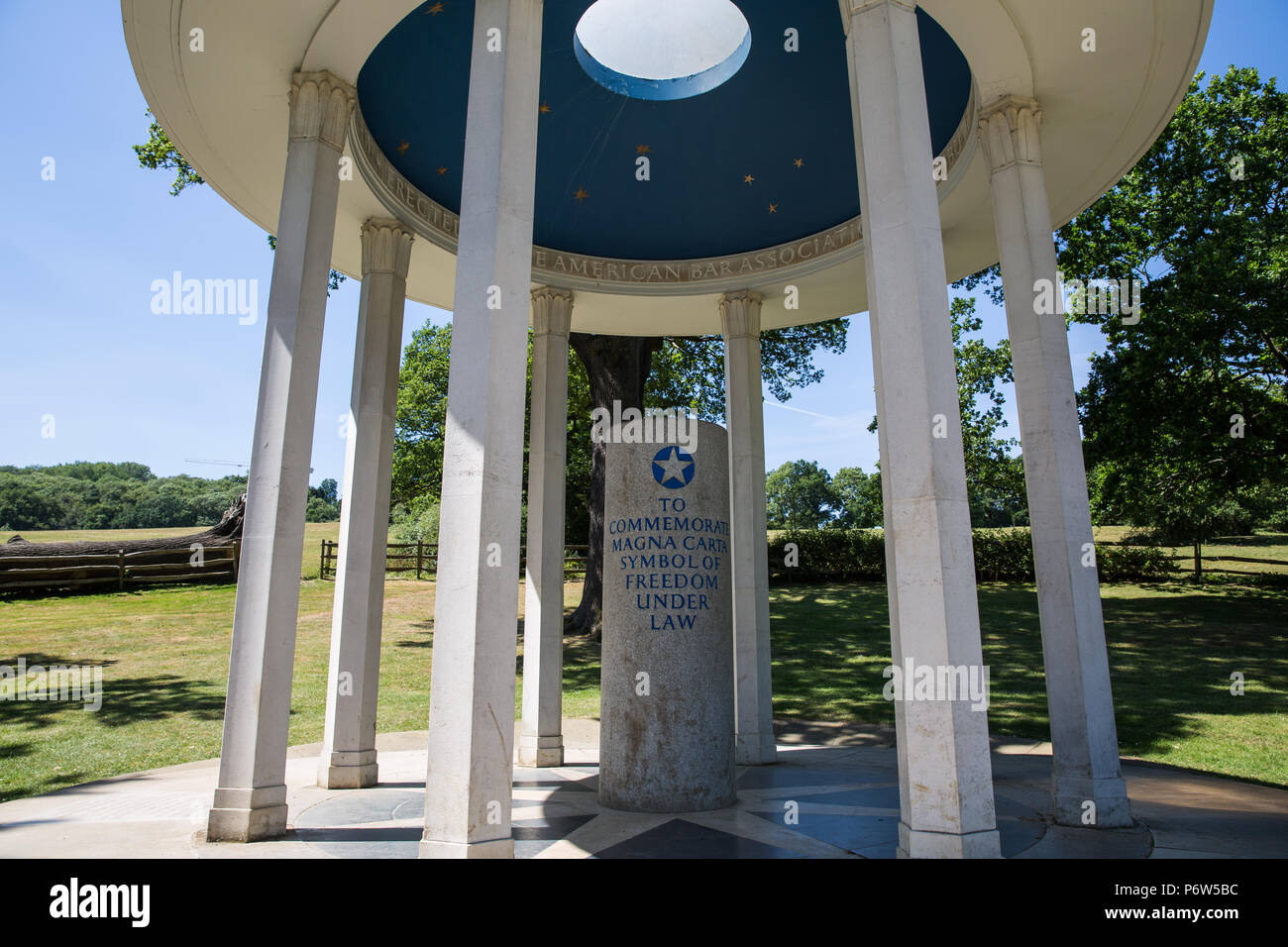 Runnymede, UK. 2nd July, 2018. The Magna Carta Memorial, designed by ...