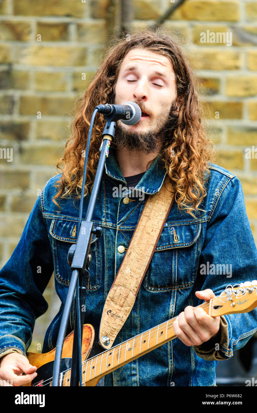Close up, portrtait of Rudy Warman of the rock band Rudy Warman and the ...