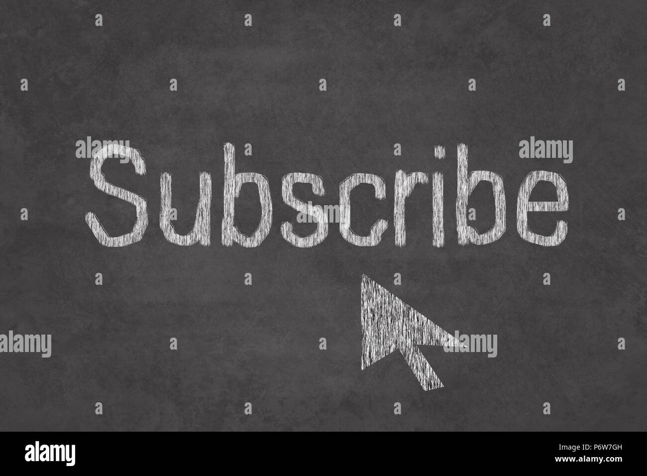 Subscribe sign on the school chalkboard Stock Photo - Alamy