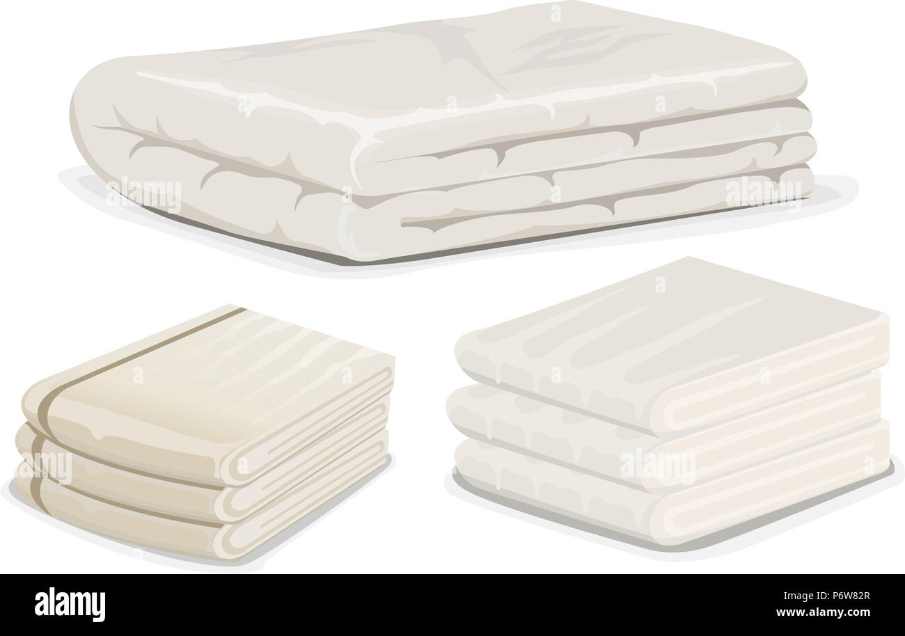 Hand towel set bath Stock Vector Images - Alamy