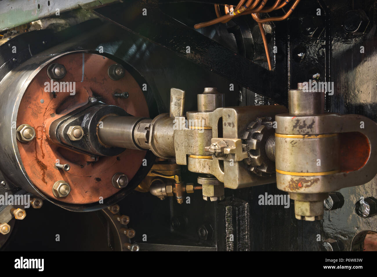 An outside cylinder being reinstalled during the restoration of King ...