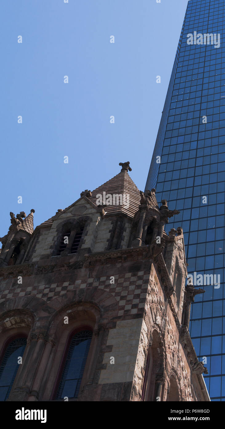 Taken of Trinity Church and the Hancock Tower in Boston Stock Photo - Alamy