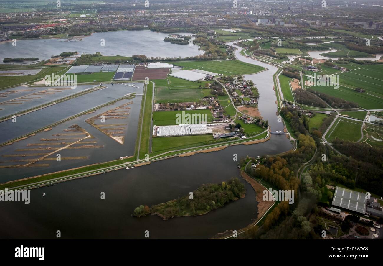Aerial view from a plane at Rotterdam, The Netherlands Stock Photo - Alamy