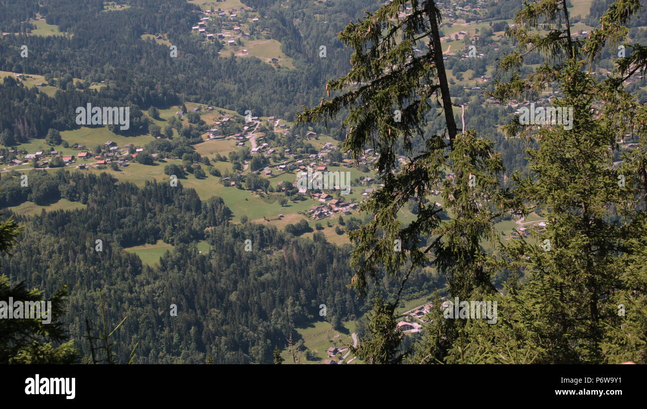 French rural landscape in mountain area with dramatic skies Stock Photo ...