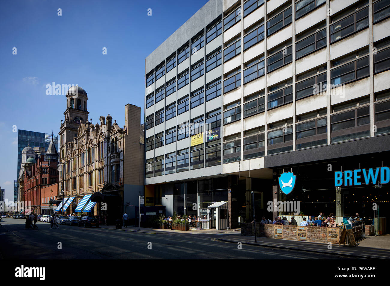 Manchester Peter Street modernist office building set back from the ...