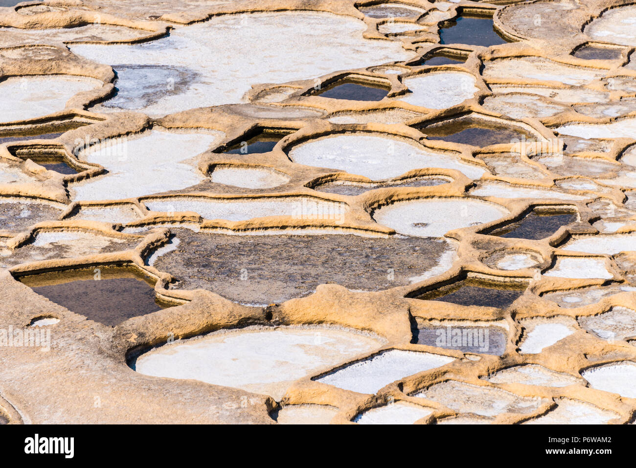 Ancient salt pans in Marsalforn, Gozo, Malta Stock Photo - Alamy