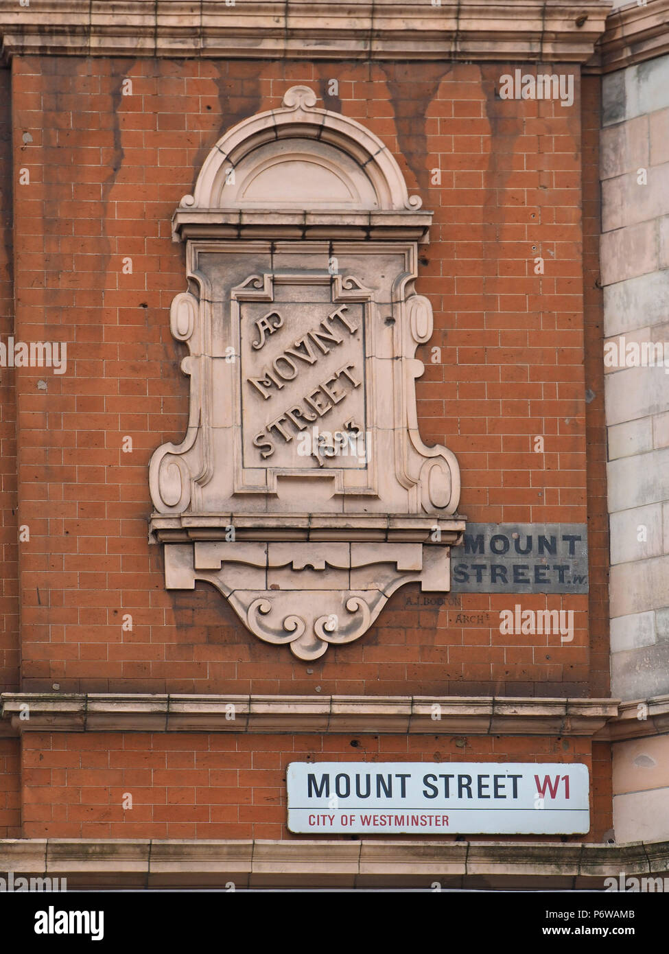 old street sign, Mayfair, London Stock Photo - Alamy