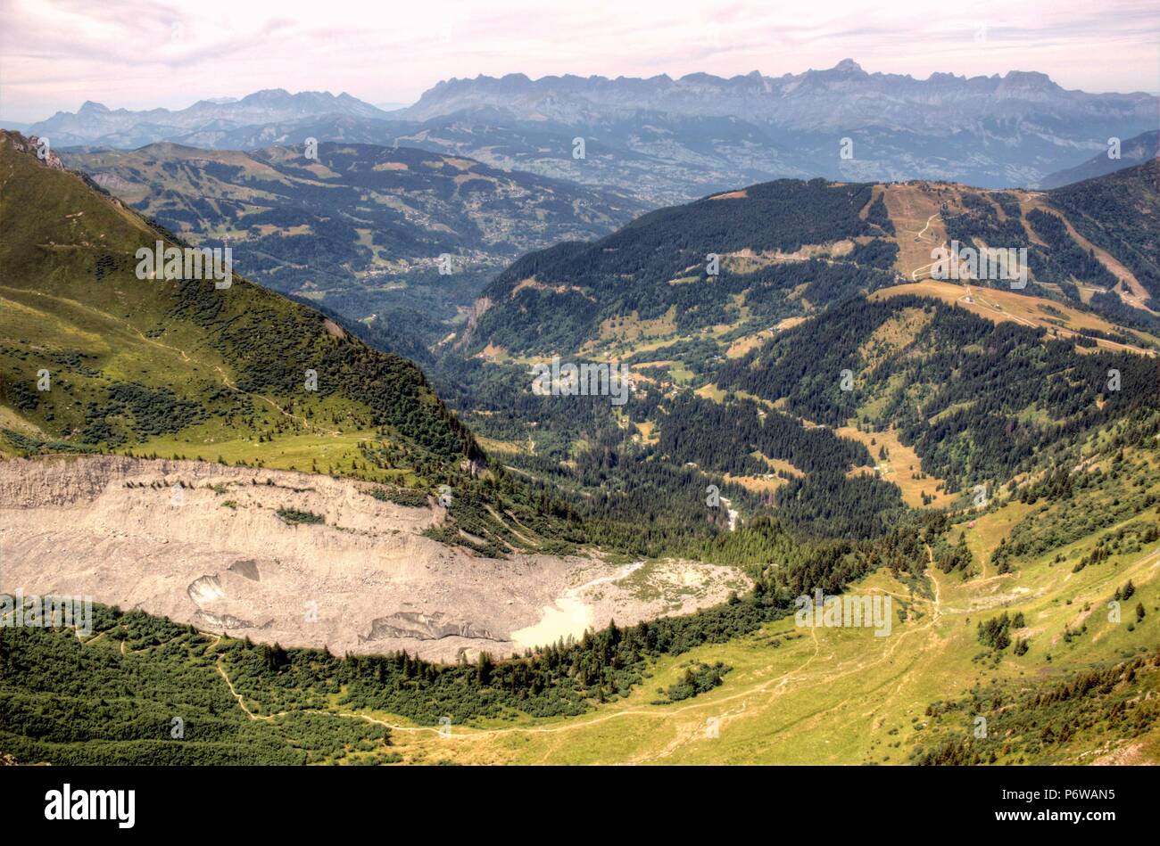 French rural landscape in mountain area with dramatic skies Stock Photo ...