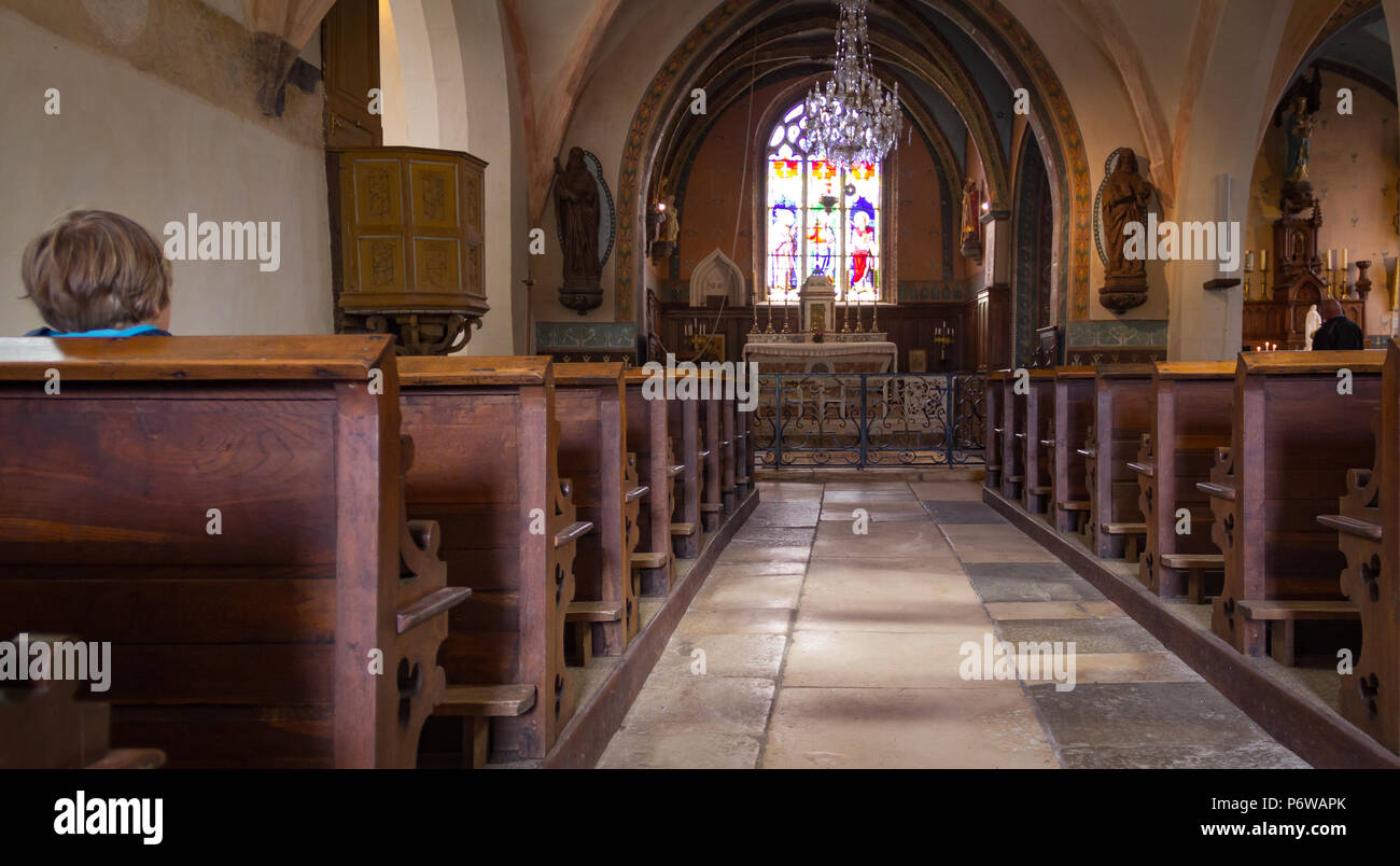 Small french church hi-res stock photography and images - Alamy