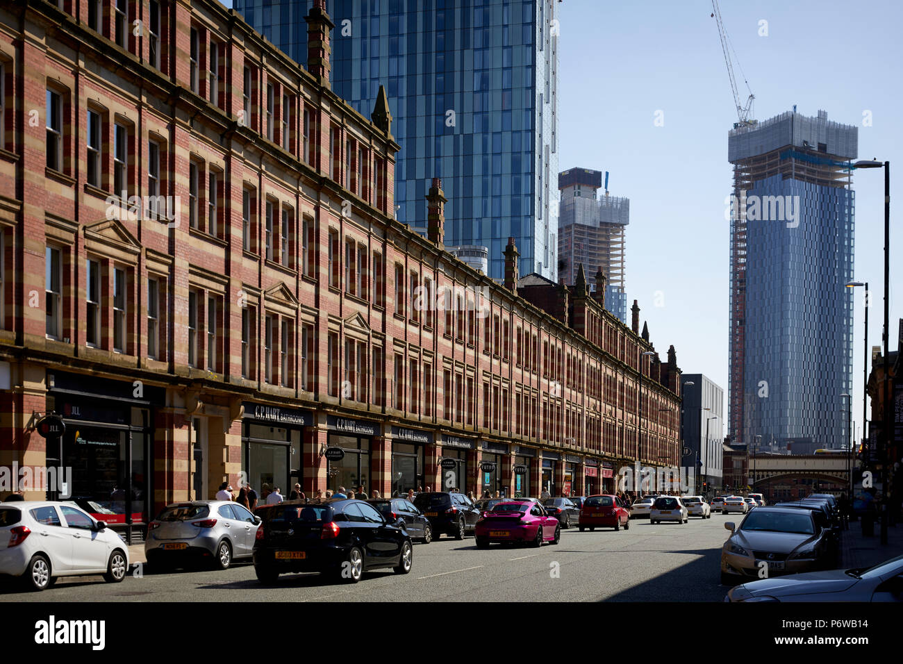Manchester Deansgate, Northern Warehouse end Stock Photo - Alamy