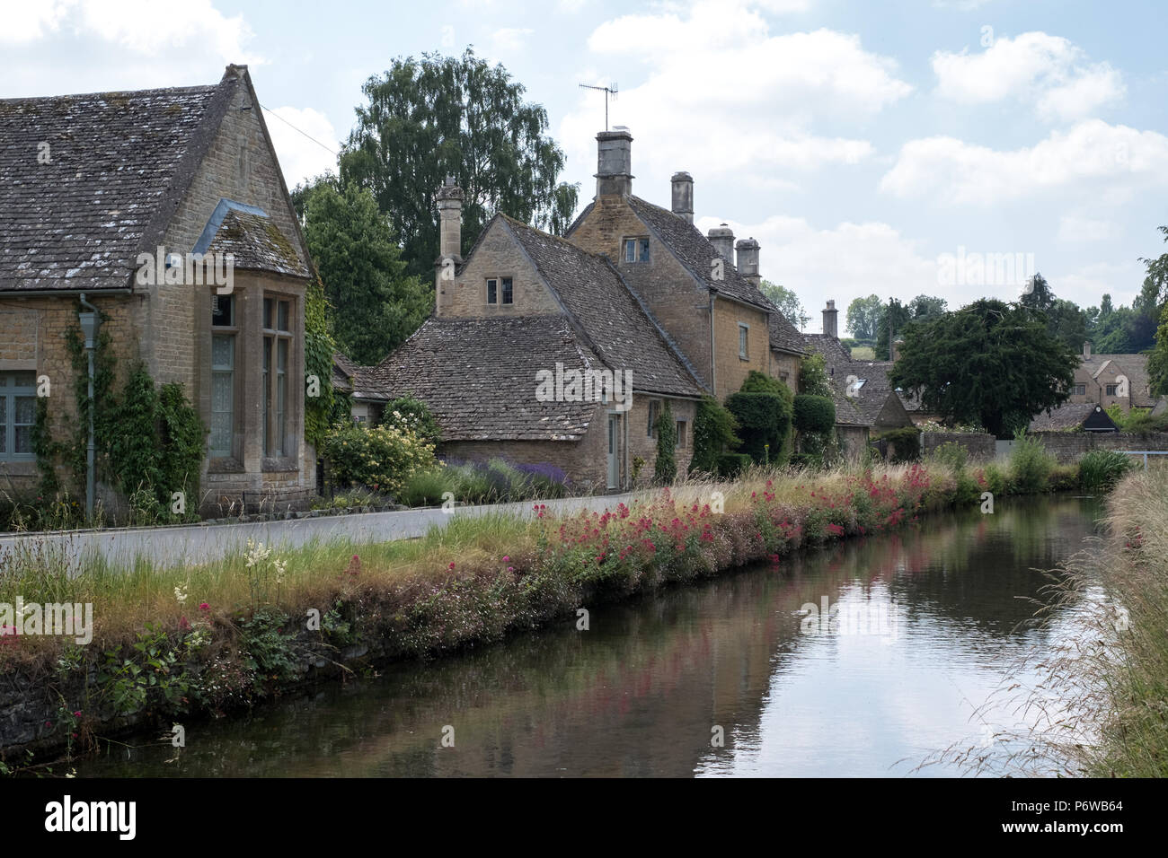 Lower Slaughter, Gloucestershire, UK. Picturesque village of Lower ...