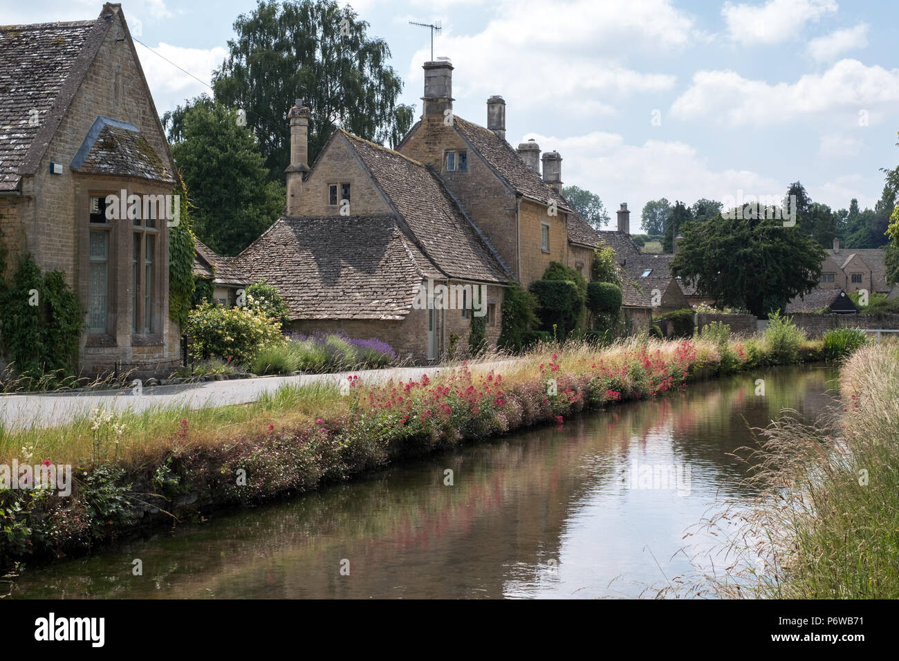 Lower Slaughter, Gloucestershire, UK. Picturesque village of Lower ...