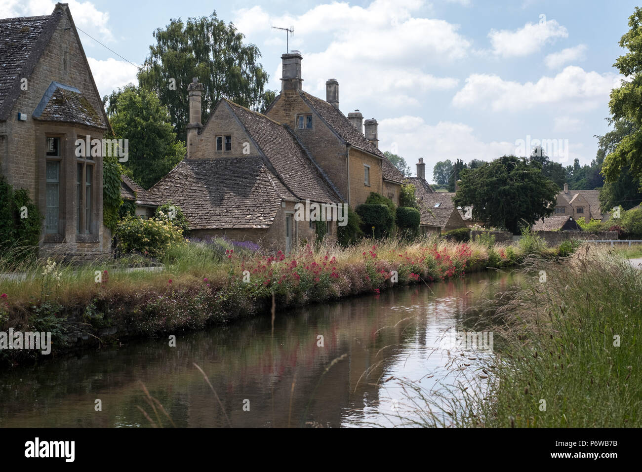 Lower Slaughter, Gloucestershire, UK. Picturesque village of Lower ...